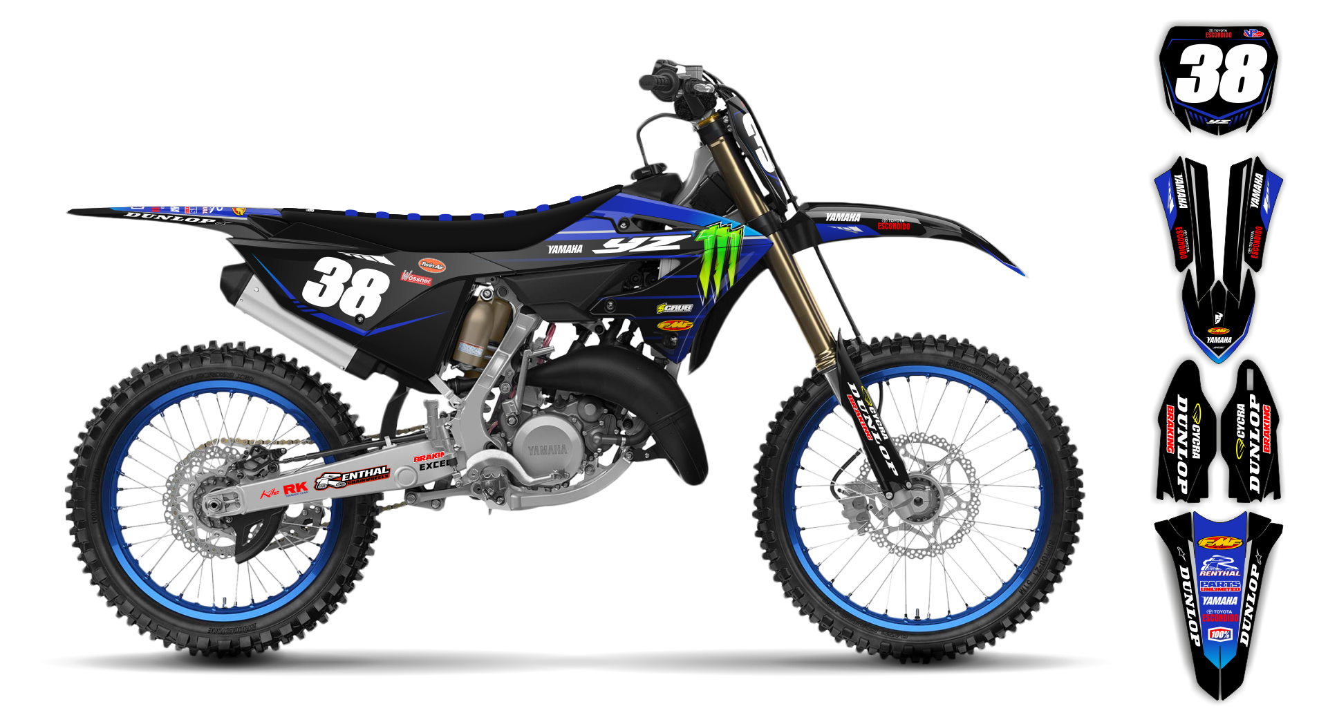 Yamaha - YZ 125X 2023-2024 Graphics Kit - Factory Replica 4 ST